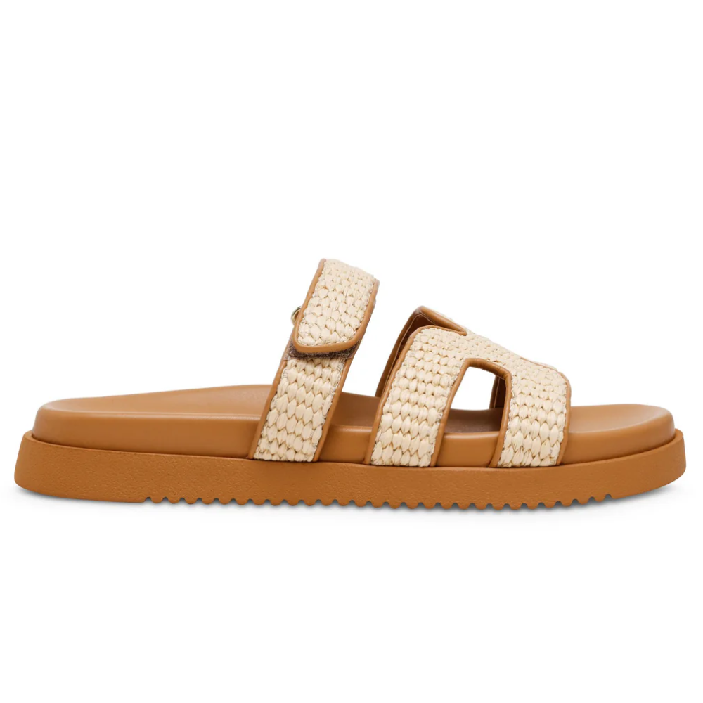 Steve Madden Missile Nat Raffia | Beige Dames Sandaal